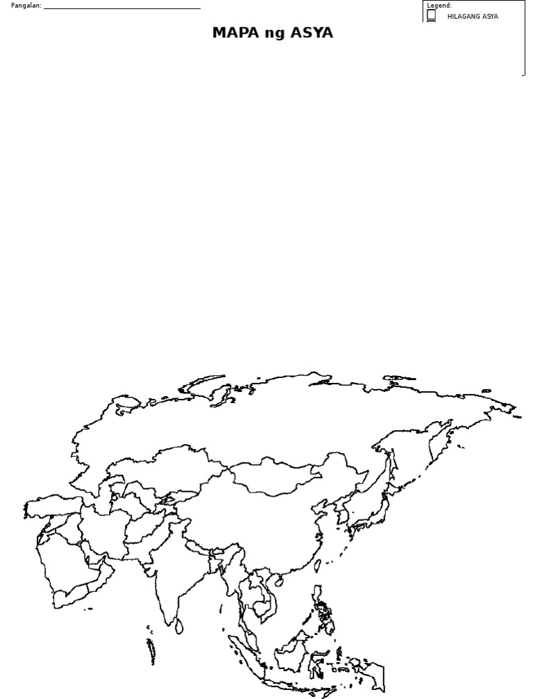 Mapa NG Asya | PDF