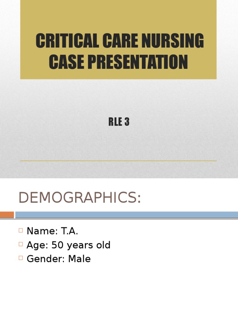 Crit Care Nursing Case Scenario | PDF | Intravenous Therapy | Diabetes ...