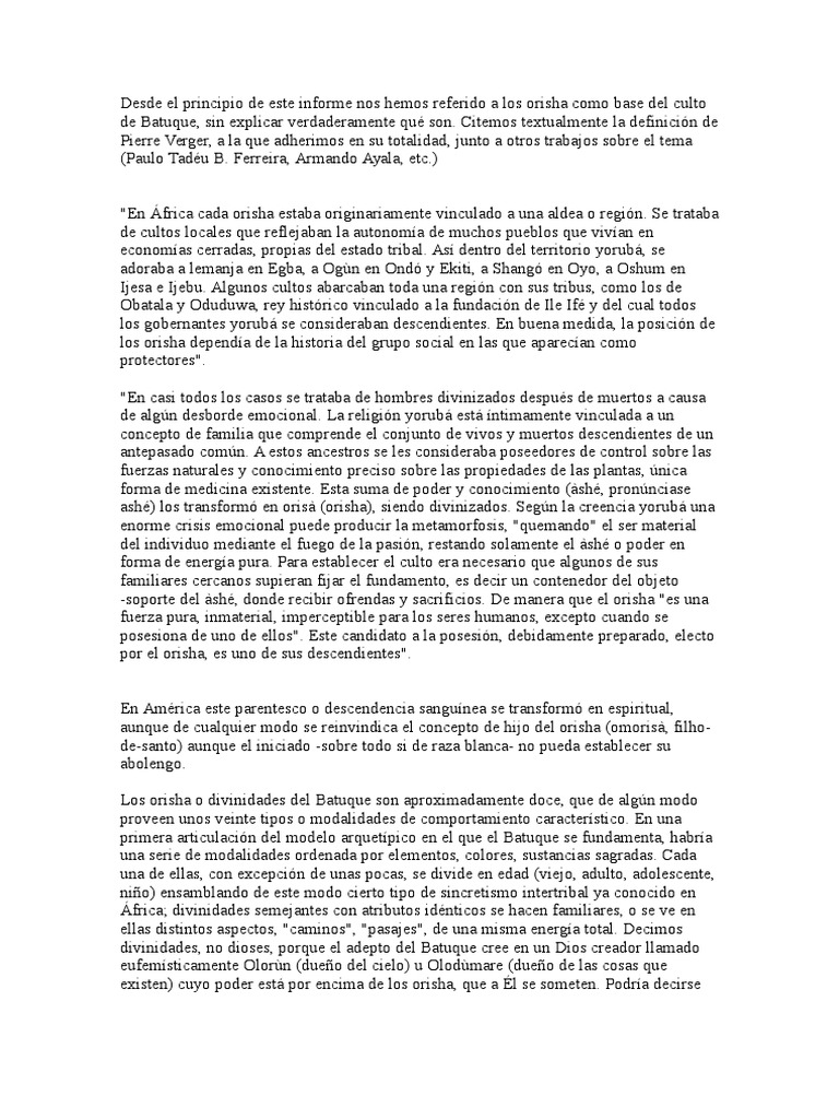 Los Orixas Del Batuke | PDF | Religión y creencia | Science