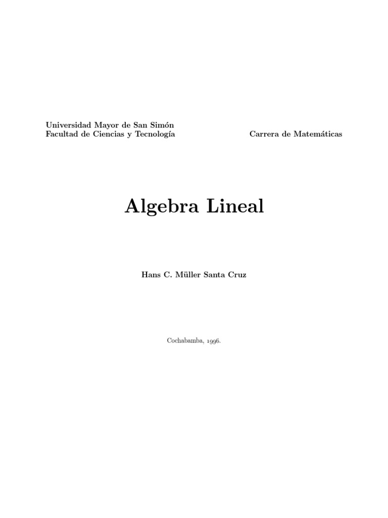 Algebra Lineal Avanzada | PDF | Grupo (Matemáticas) | Mapa lineal