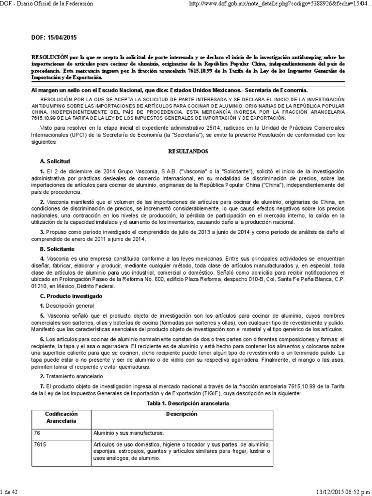 DOF - Diario Oficial de La Federación | PDF | Bric | Brasil