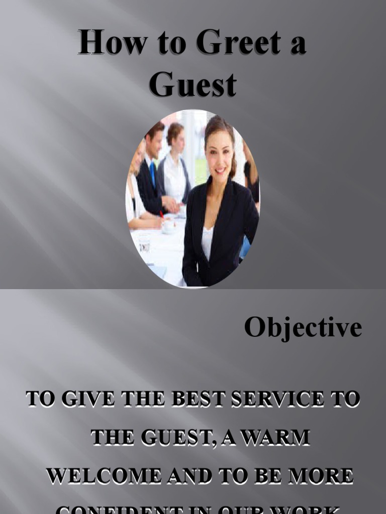 How To Greet A Guest | PDF