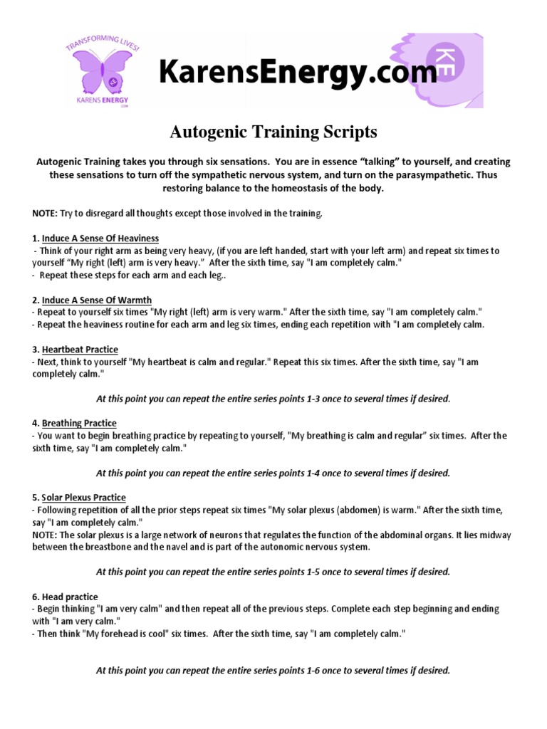 Autogenic Training Script | Heart Rate