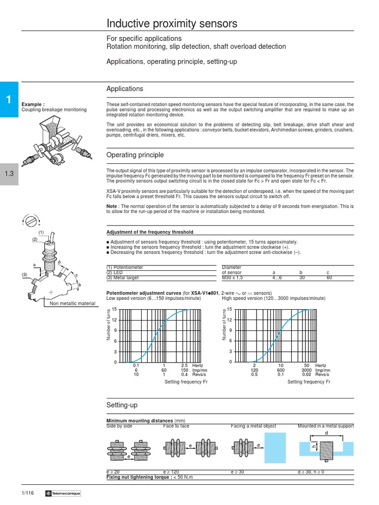 Inductive Proximity Sensors | PDF | Sensor | Frequency