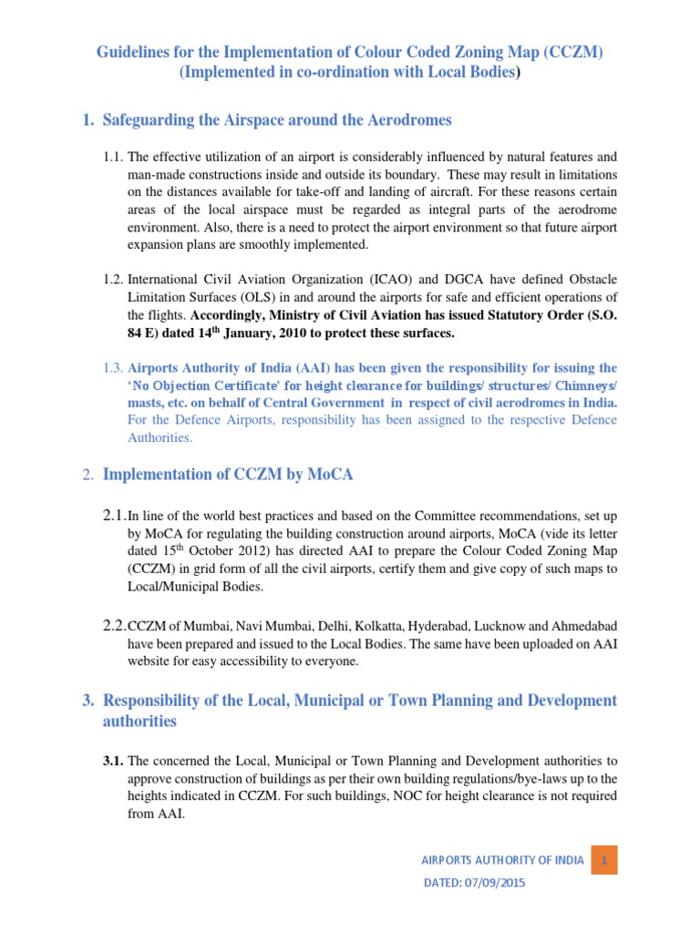 CCZM Guidelines | PDF | Airport | Aviation