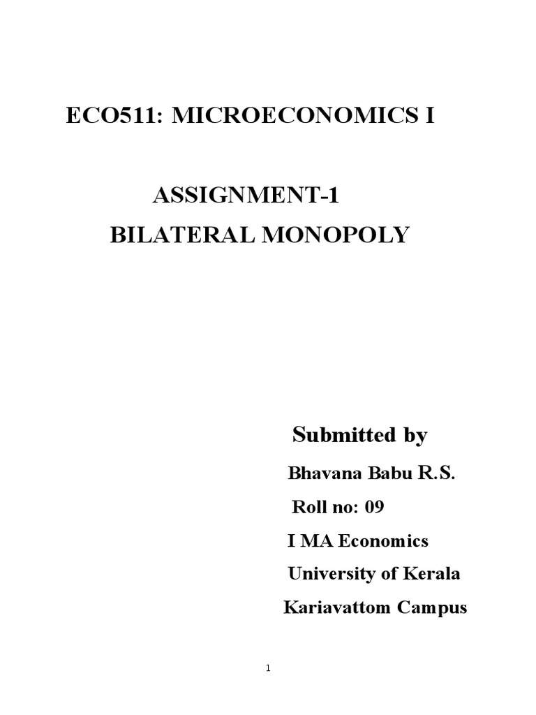 Understanding Bilateral Monopoly Dynamics | PDF | Monopoly | Labour ...