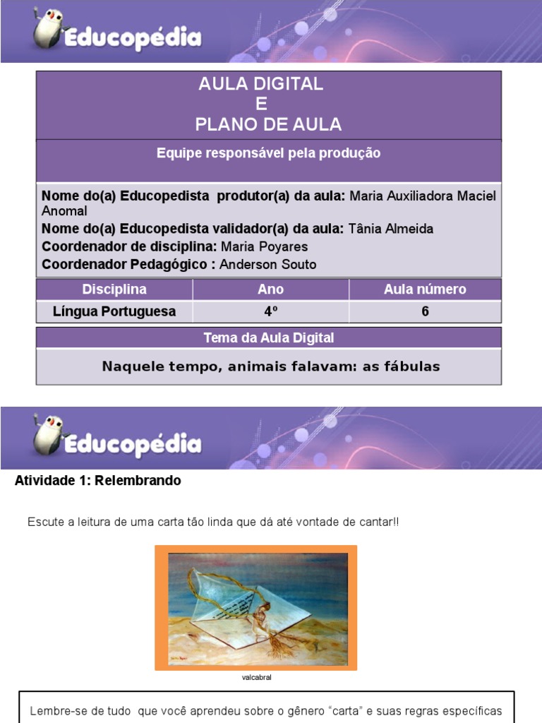 4º Ano Fábulas Pdf Fábula Moralidade