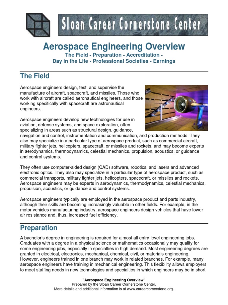 Aerospace Engineering Overview: The Field | PDF | Aerospace Engineering ...