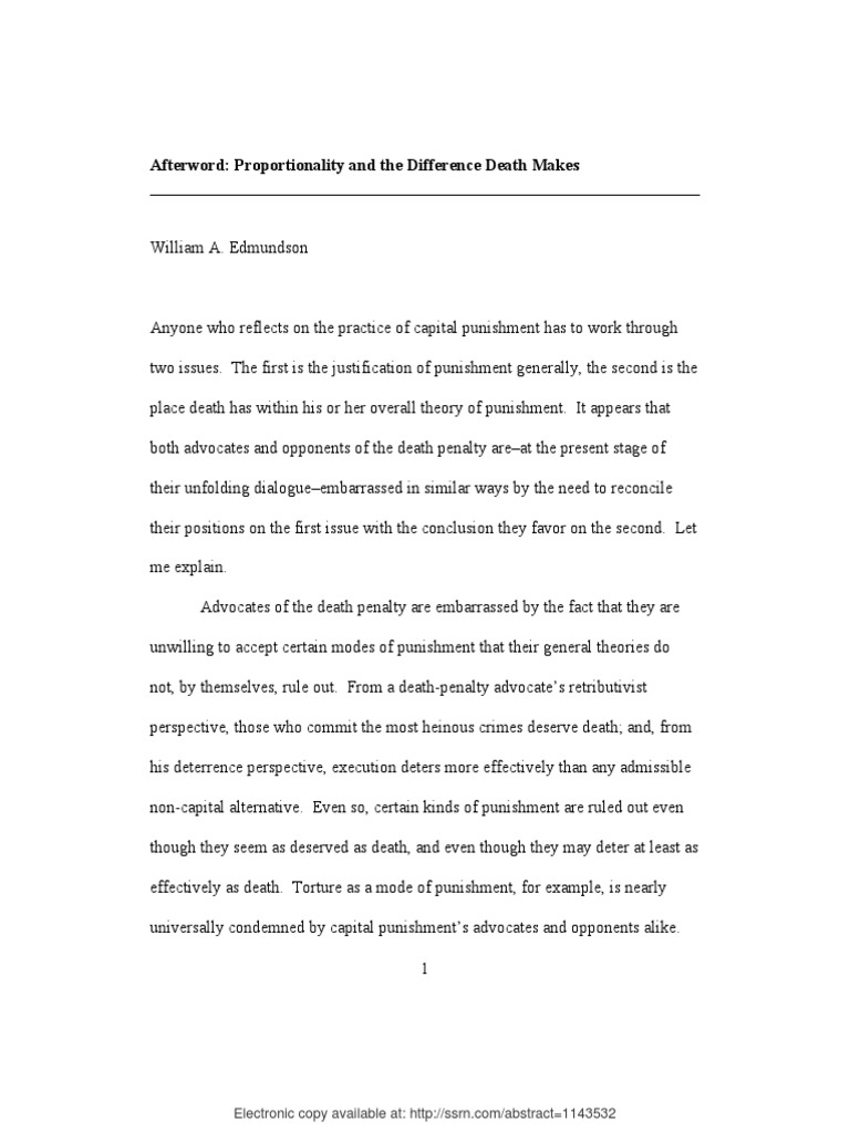 William A. Edmundson-Death Penalty | PDF | Capital Punishment | Punishments