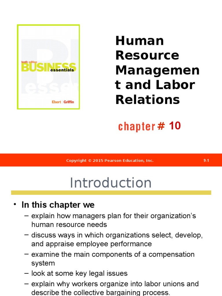 Human Resource Managemen T and Labor Relations: Inc. Publishing As ...