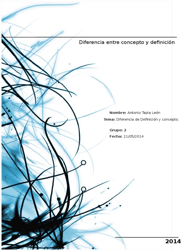 Diferencia Entre Definicion y Concepto. | PDF