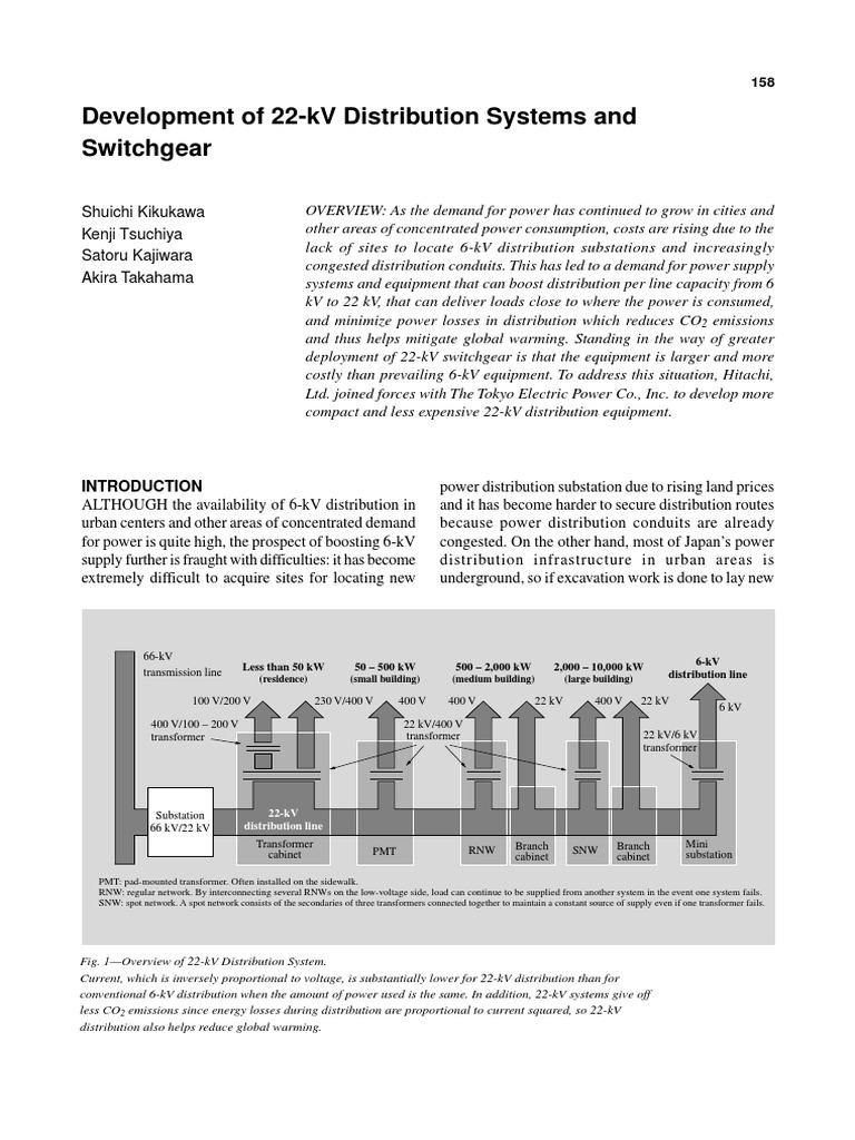 Development oXCXXCf 22kV Distribution Systems and Switchgear | PDF ...