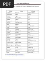 Printable List of Countries and Capitals by Continent | PDF | Asia ...