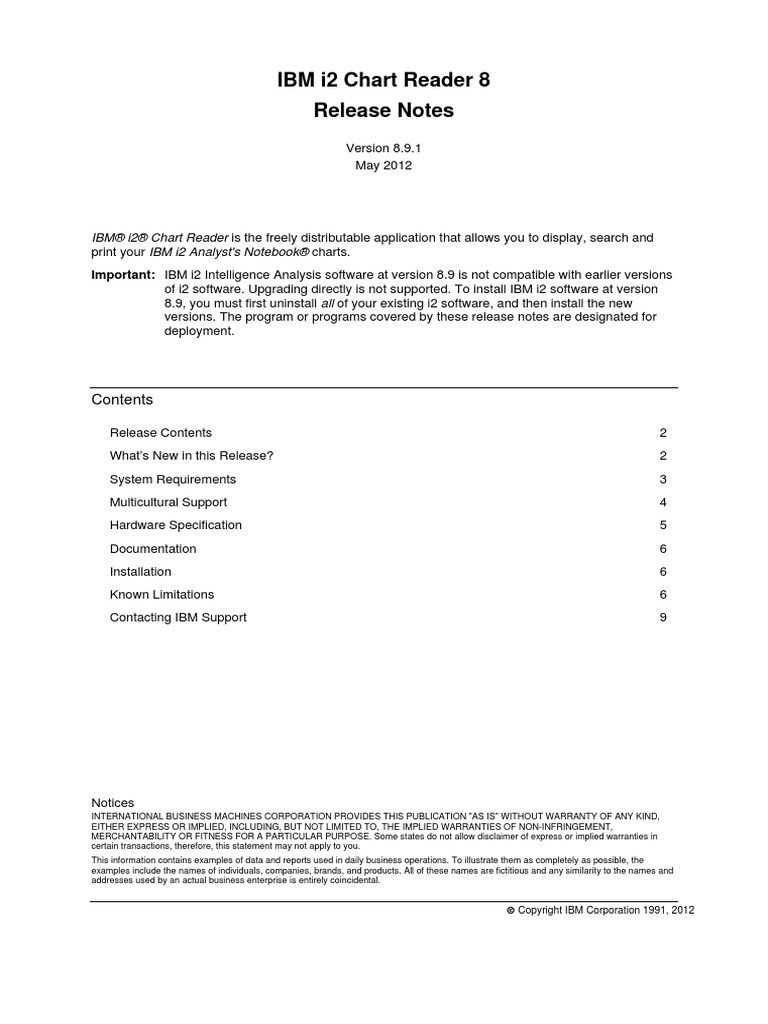 I2 ChartReader 8 Release Notes | PDF | Remote Desktop Services ...