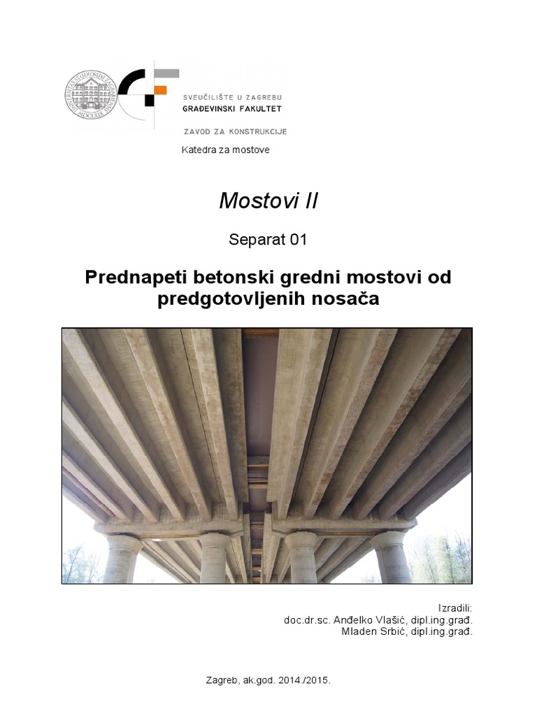 Mostovi II Separat 01 Prednapeti Betonski Mostovi Od Predgotovljenih ...