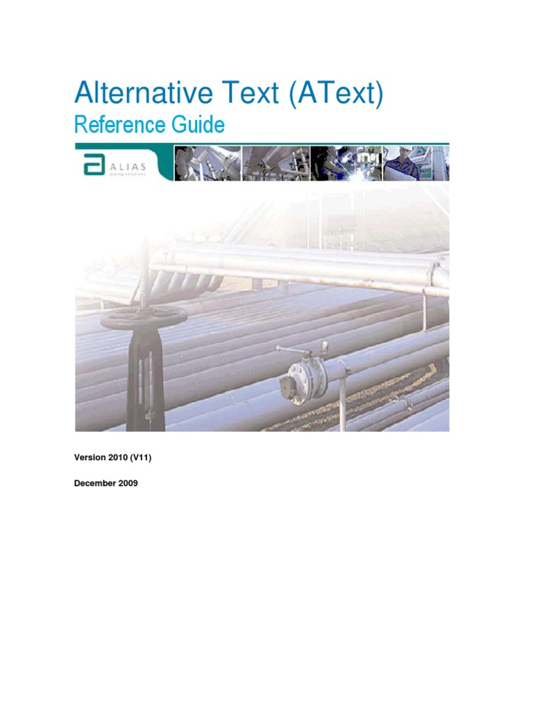 Alternative Text (Atext) : Reference Guide | PDF | String (Computer ...