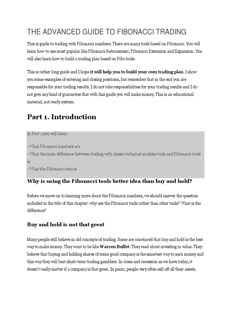 The Advanced Guide To Fibonacci Trading | PDF | Market Trend | Option ...