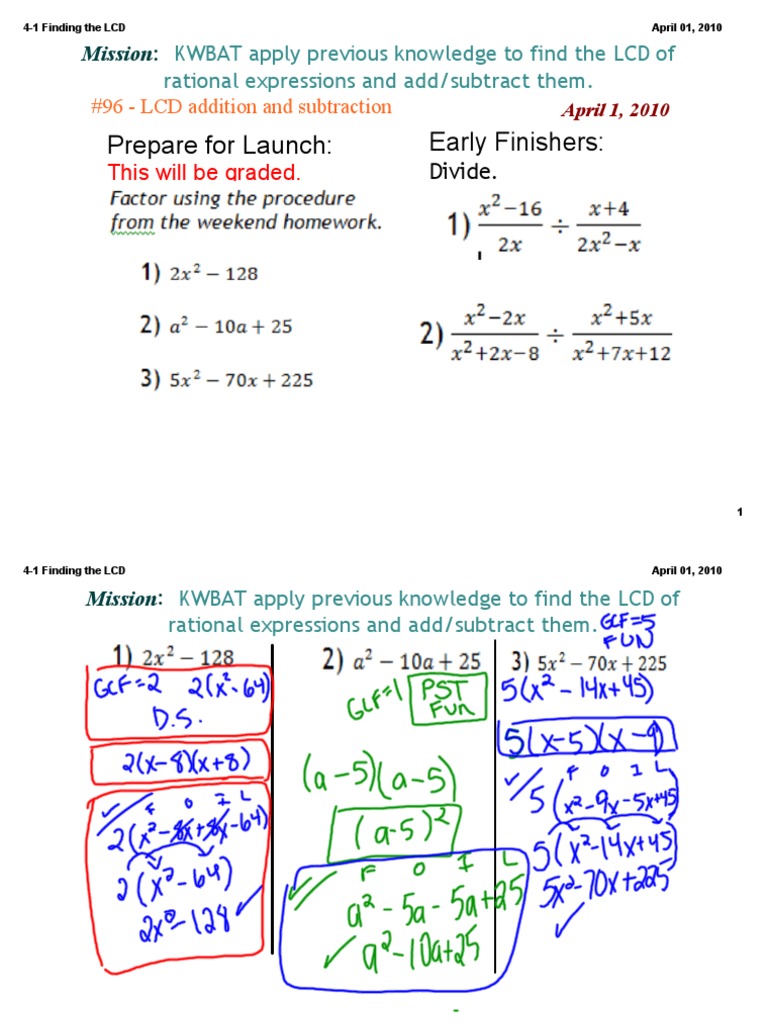 Early Finishers: Prepare For Launch | PDF | Fraction (Mathematics ...