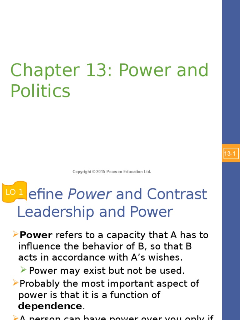 Chapter13 Power and Politics.pptx | Power (Social And Political ...