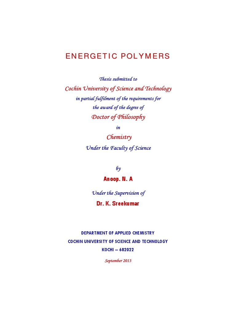 Energetic Polymers | PDF | Polymers | Polyurethane