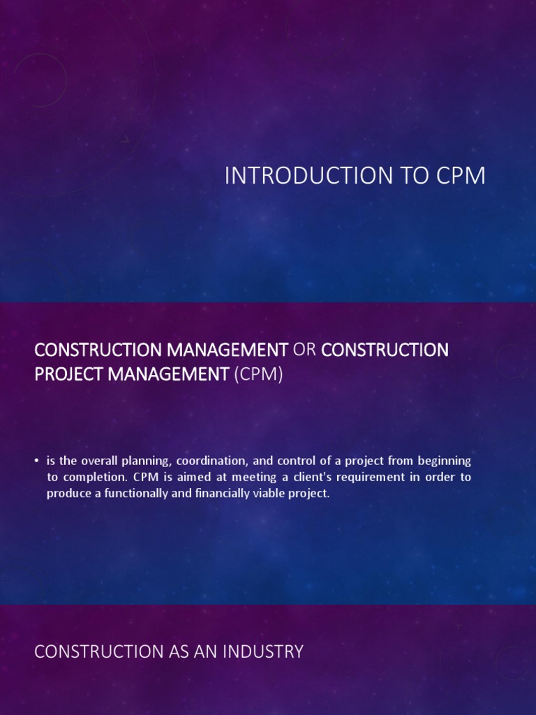 Construction Project Management - Chapter 1 | PDF | Construction ...