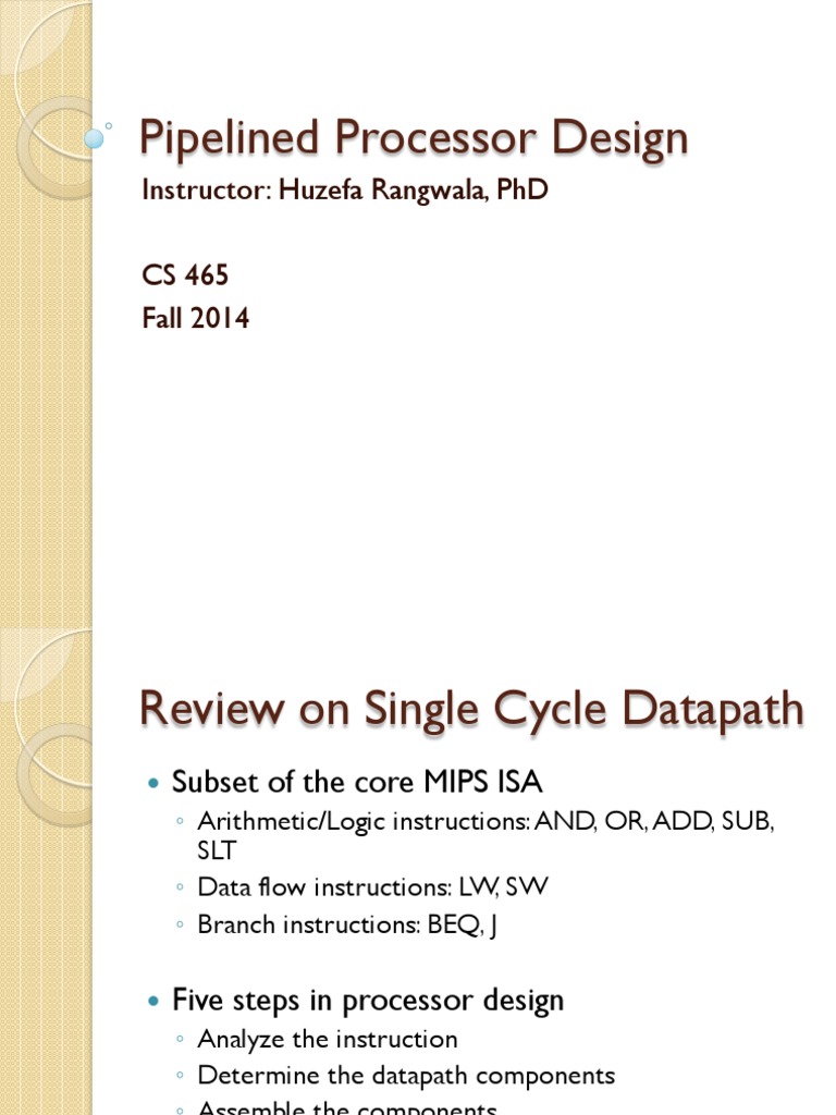 Pipeline Processor Design | PDF | Instruction Set | Central Processing Unit