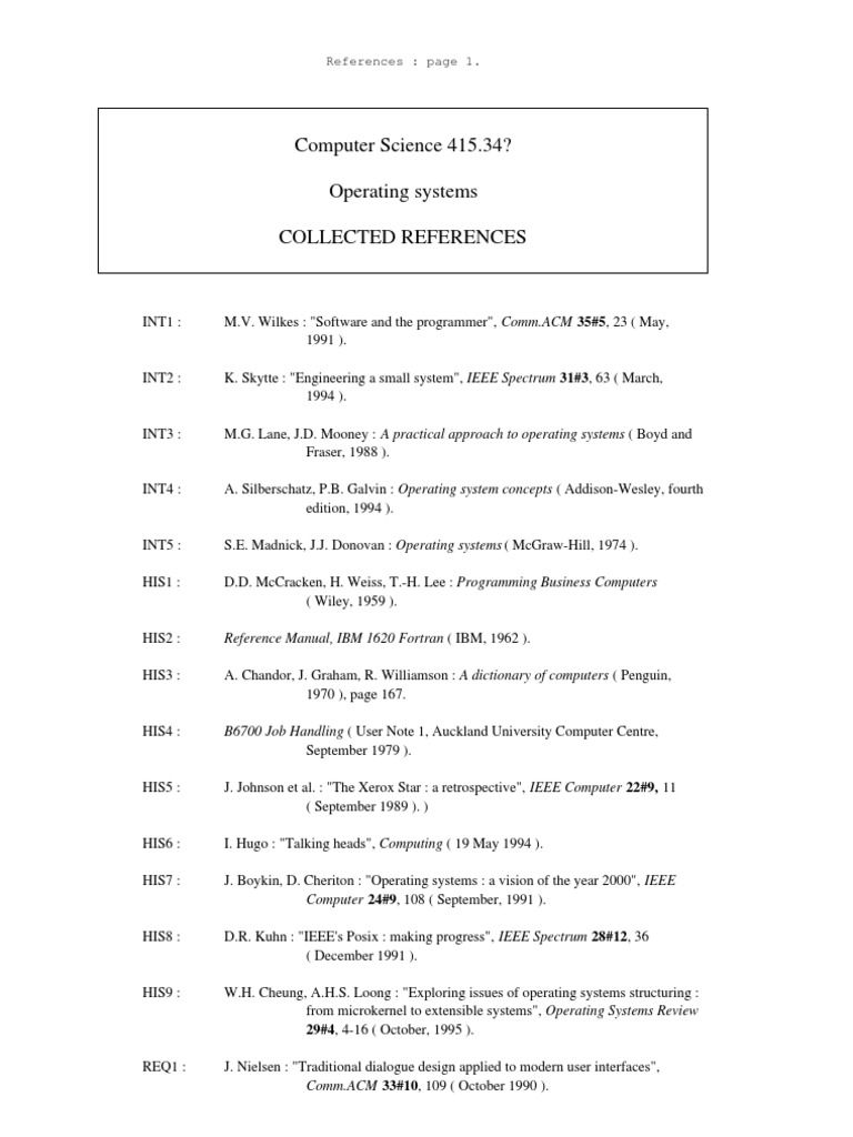 7 References | PDF | Operating System | Computer Architecture