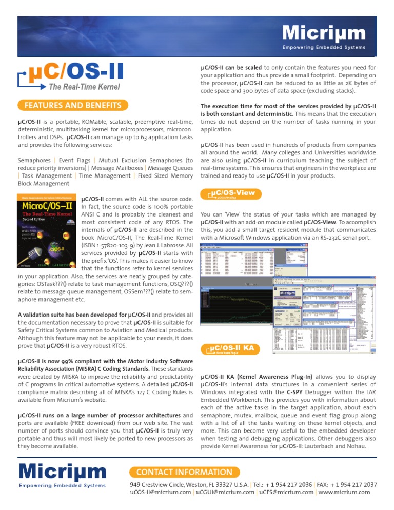 Ucos II | PDF | Operating System Technology | Computer Engineering