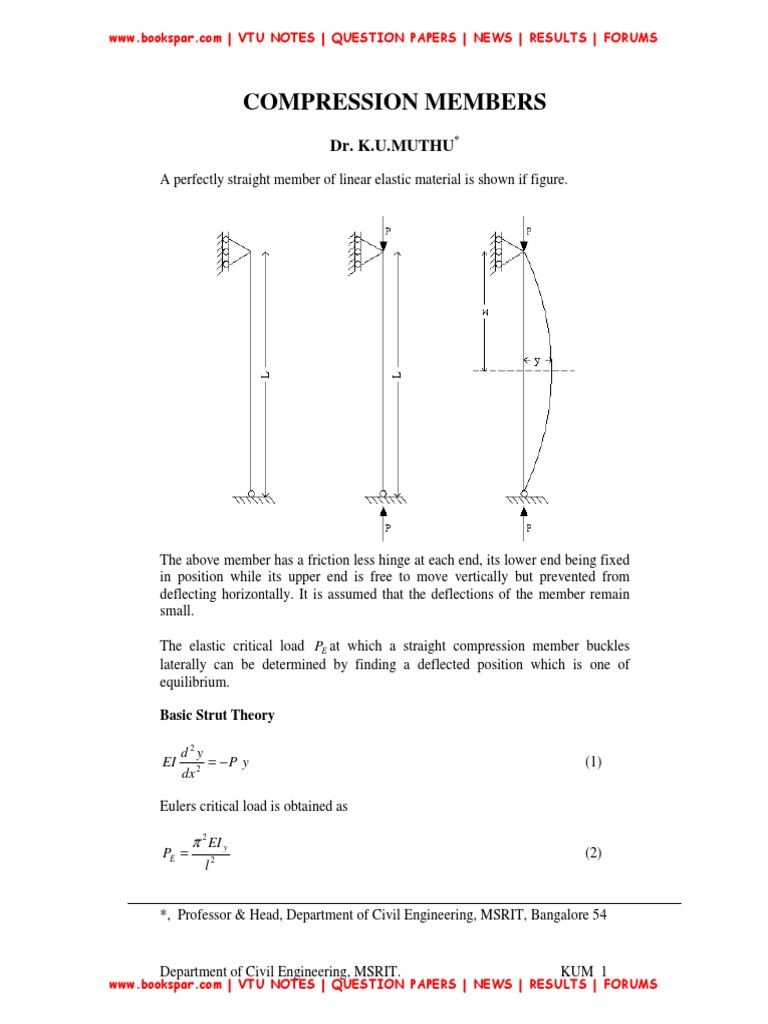 Compression Member PDF | PDF | Column | Buckling