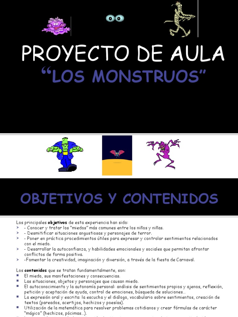 PROYECTO Los Monstruos | PDF | Las emociones | Temor