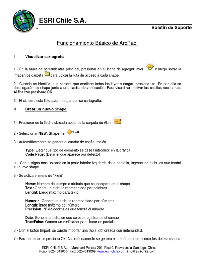 Guía Básica de Uso de ArcPad | PDF | Sistema de Posicionamiento Global ...