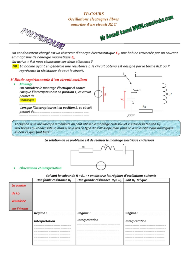 TP-Cours RLC PDF | PDF