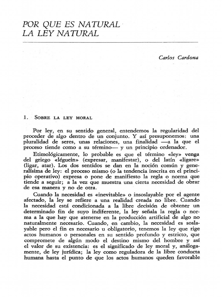 Por Que Es Natural La Ley Natural | PDF | La Ley natural | Moralidad