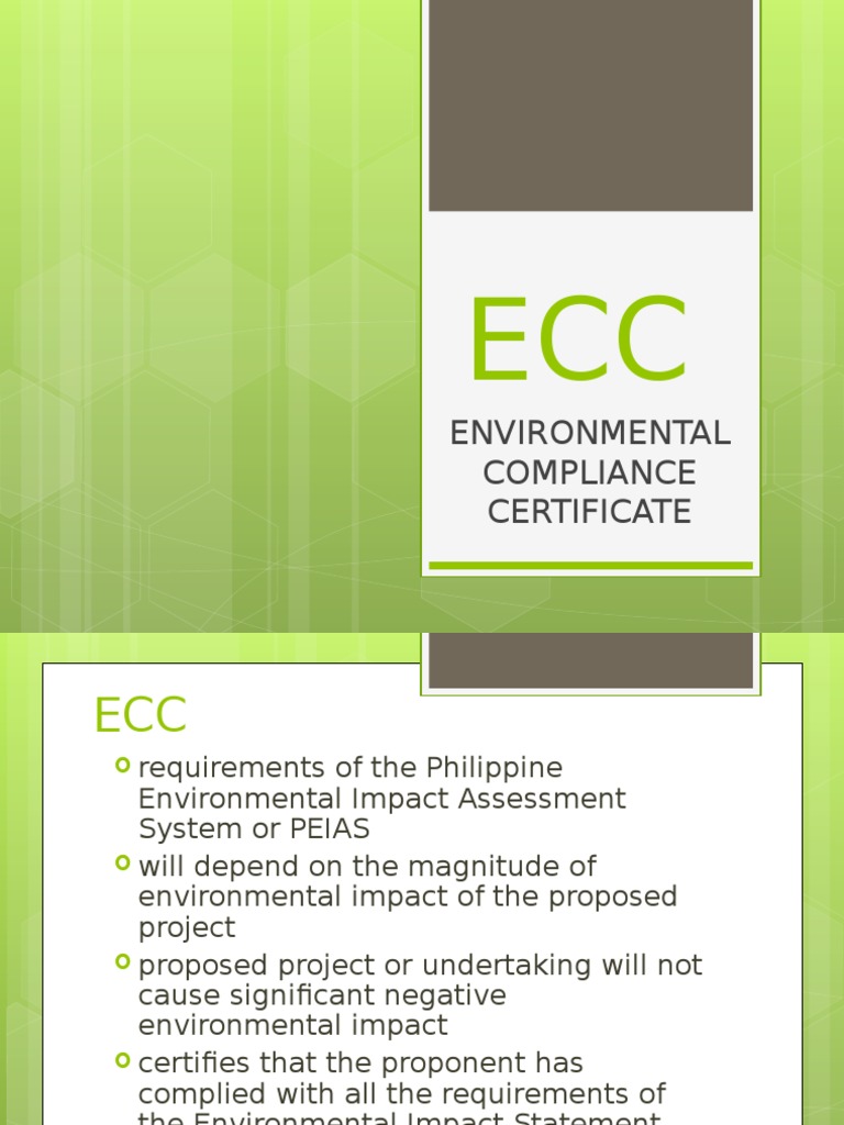 Environmental Compliance Certificate Guide | PDF | Science & Mathematics