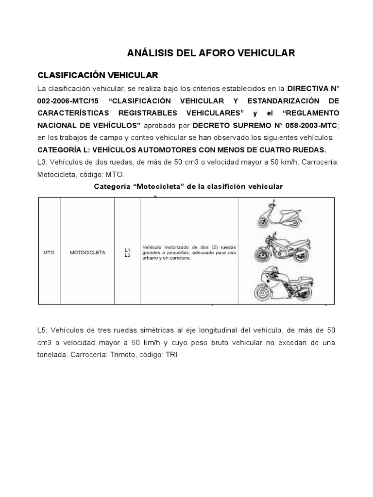 Análisis de Aforo y Clasificación Vehicular | PDF | Error estándar | La carretera