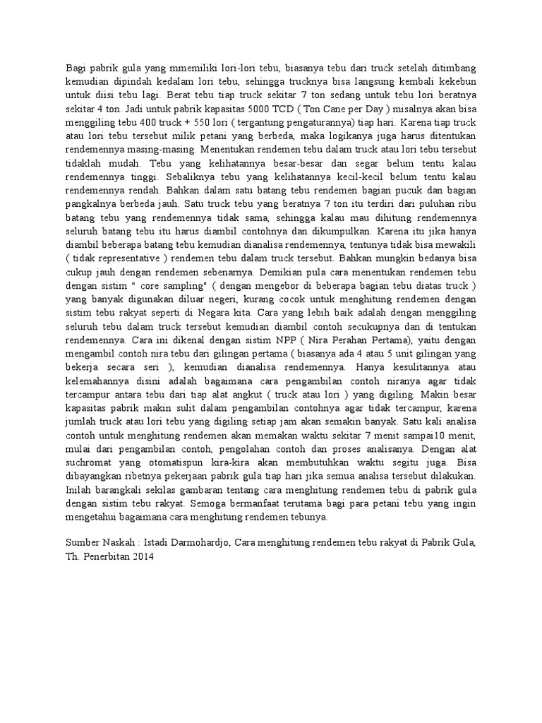 Cara Menghitung Rendemen | PDF