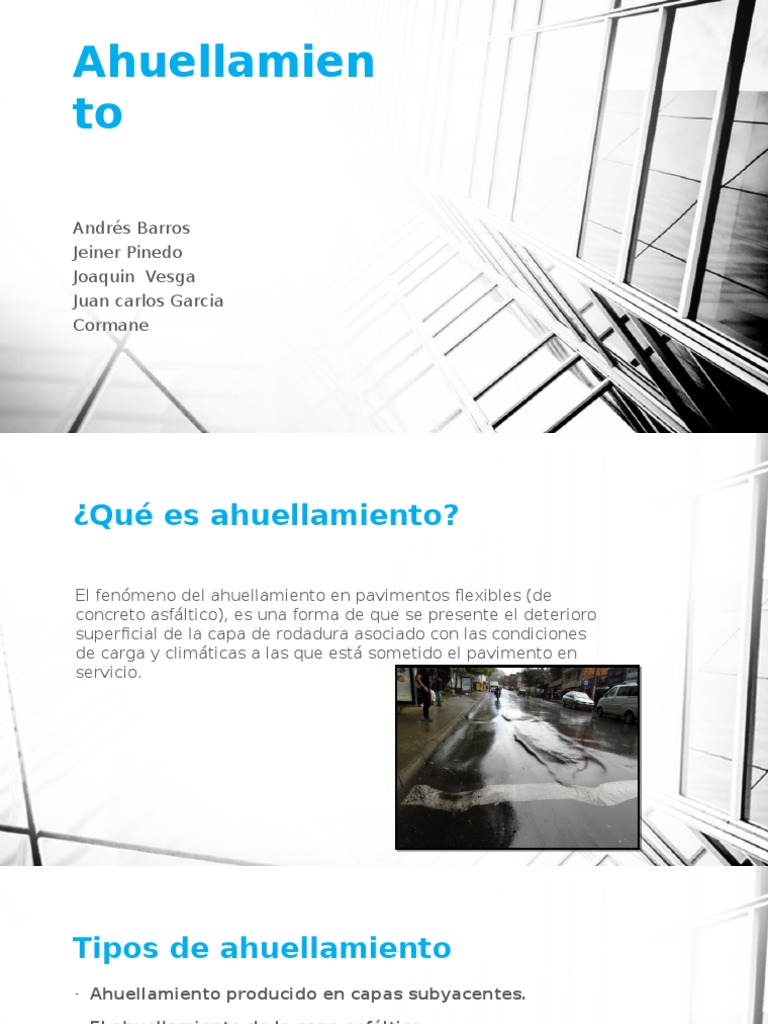 Ahuellamiento | PDF | Plasticidad (Física) | Ingeniería de Edificación