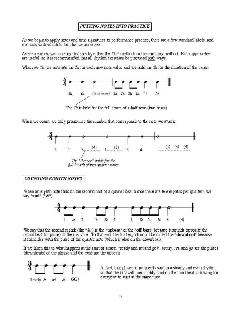 Putting Notes Into Practice: Ta Ta Taaaaaaaa Ta Ta Tatatata | PDF ...