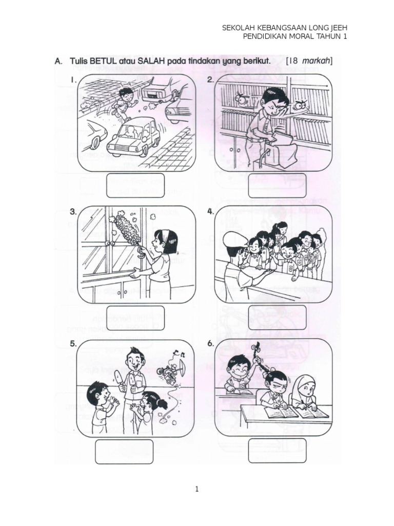 Pendidikan Moral Tahun 1 | PDF