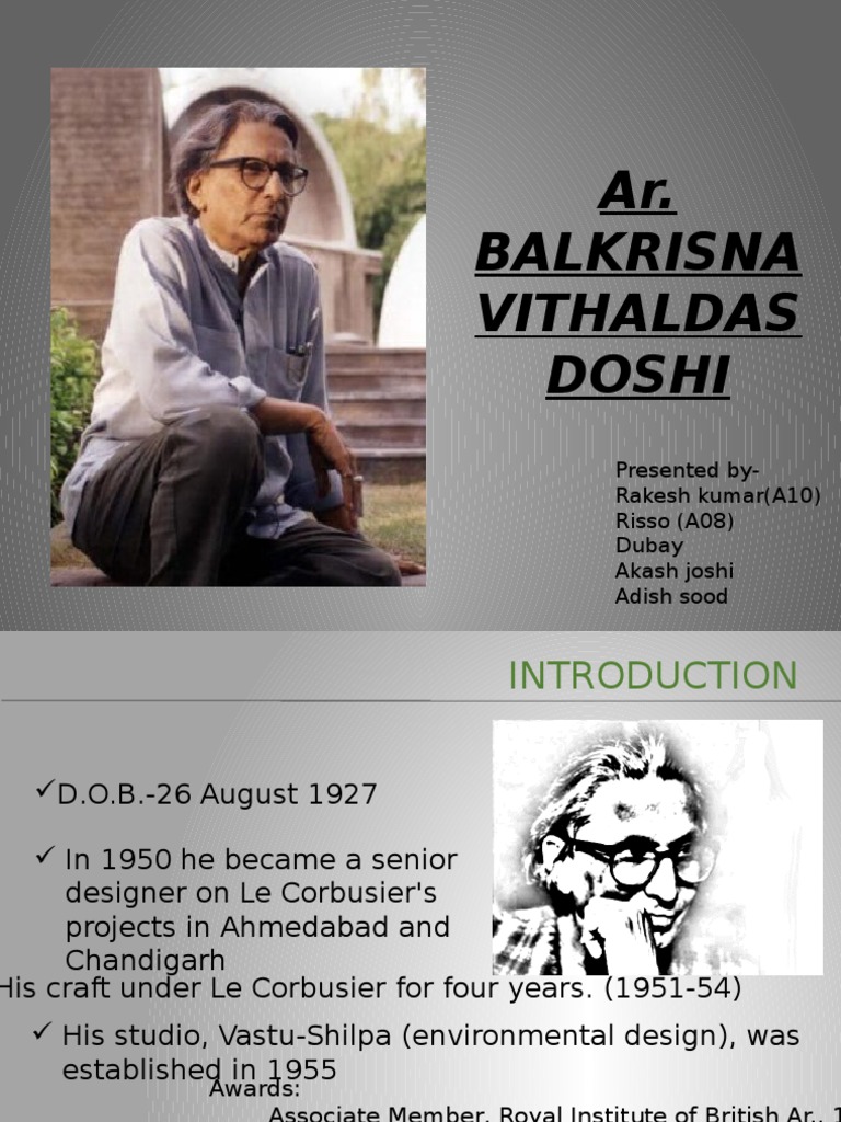 Balkrishna Doshi: Pioneering Indian Architect and his Notable Works ...