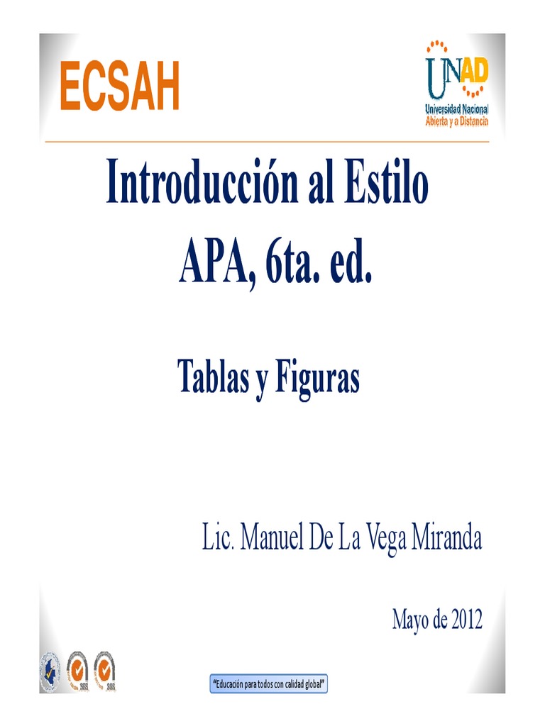 Tablas y Figuras en Formato APA 6 | PDF