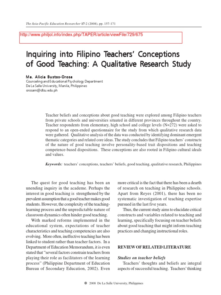 Conceptions of Good Teaching | PDF | Expert | Classroom Management