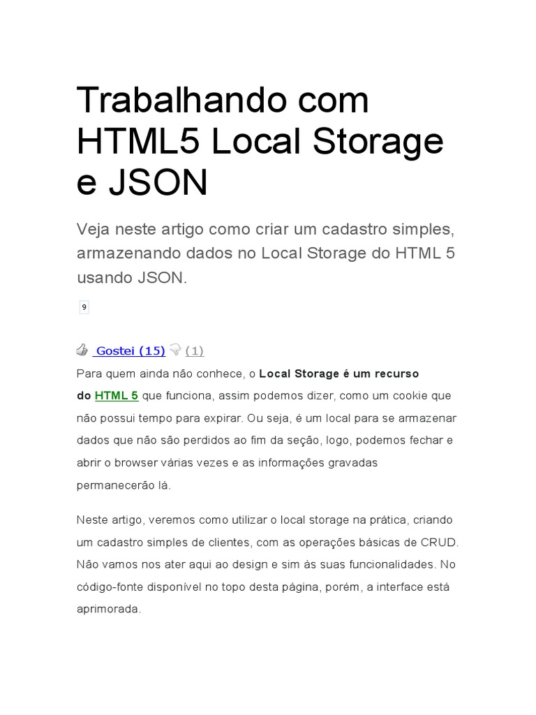 Trabalhando Com HTML5 | PDF | Html5 | Script Java