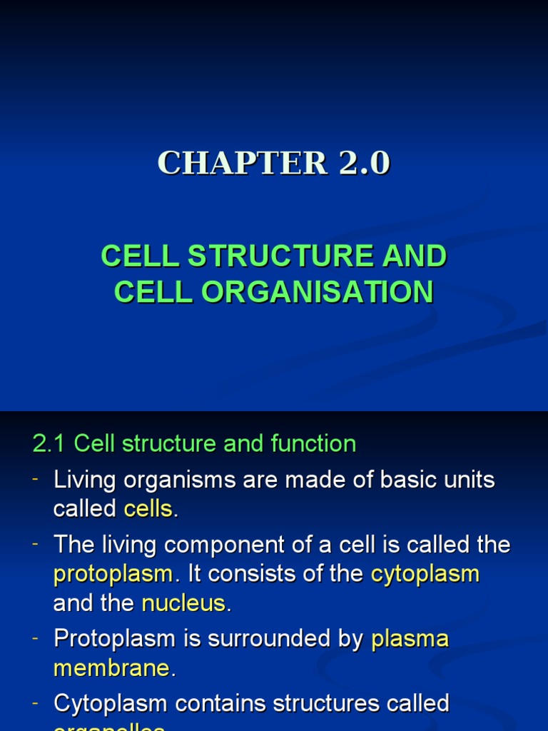 Chapter 2 - Biology F4 (Cell) | PDF | Tissue (Biology) | Cytoplasm