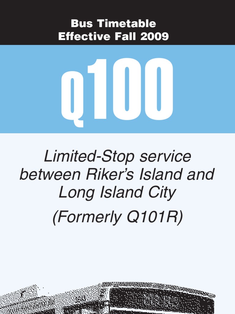 Q100 Bus Schedule | PDF | New York City | Bus Transport