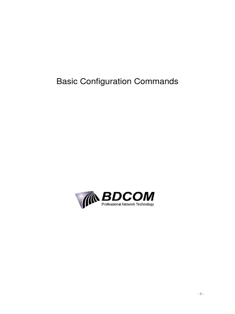 BD Com Switch-Basic Configuration Commands | PDF | Port (Computer ...