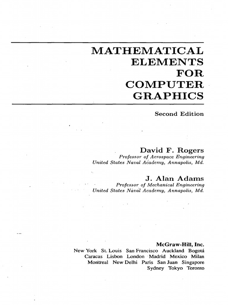Mathematical Elements For Computer Graphics - David F. Rogers | PDF ...
