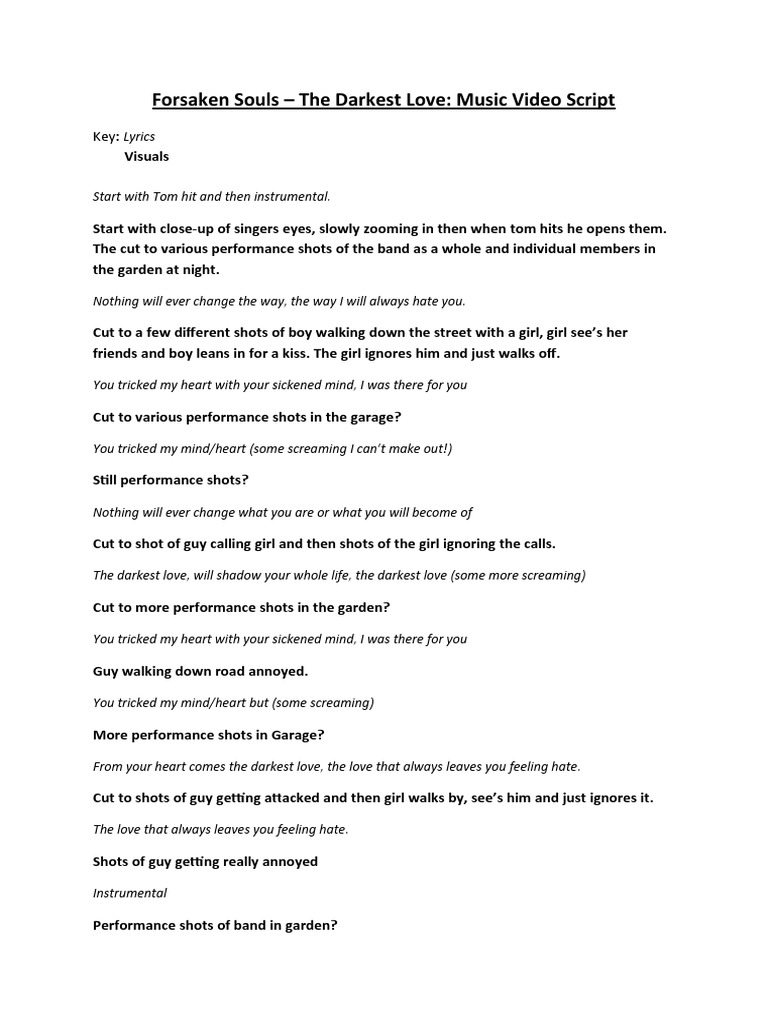 Original Script | PDF | Songs