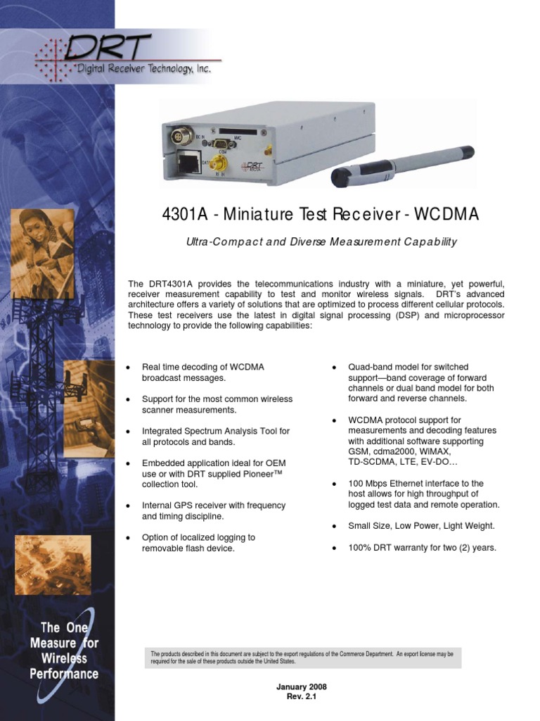 DRT Scanner - 4301 - Wcdma | PDF | Radio | Digital Technology