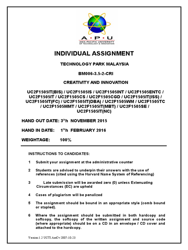 Assignment Submission Guidelines | PDF